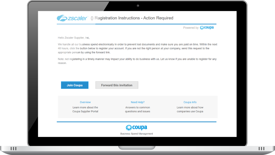 Create a Coupa Supplier Account
