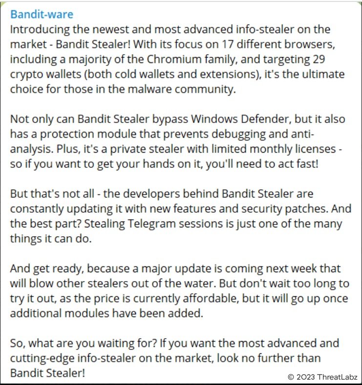 Bandit Stealer | ThreatLabz