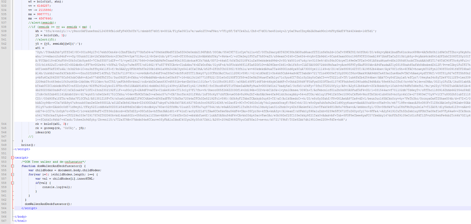 The DOM Based JavaScript Obfuscation Found In EK’s | Zscaler
