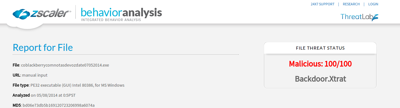 Backdoor Xtrat Continues To Evade Detection | Zscaler