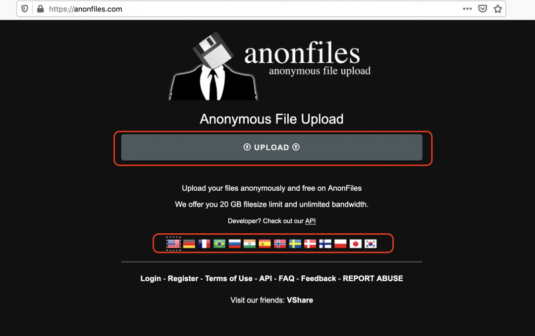 Anonfiles Upload